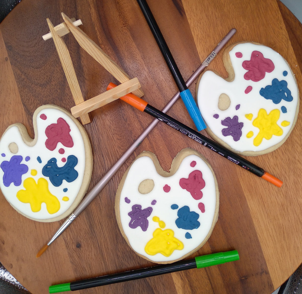 Decorated Cookies - Paint Pallet Cookies – 2 Sisters Celebrations & Bakery