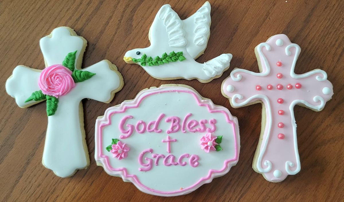 Custom Decorated Cookies - Religious Theme - Pink Set – 2 Sisters ...