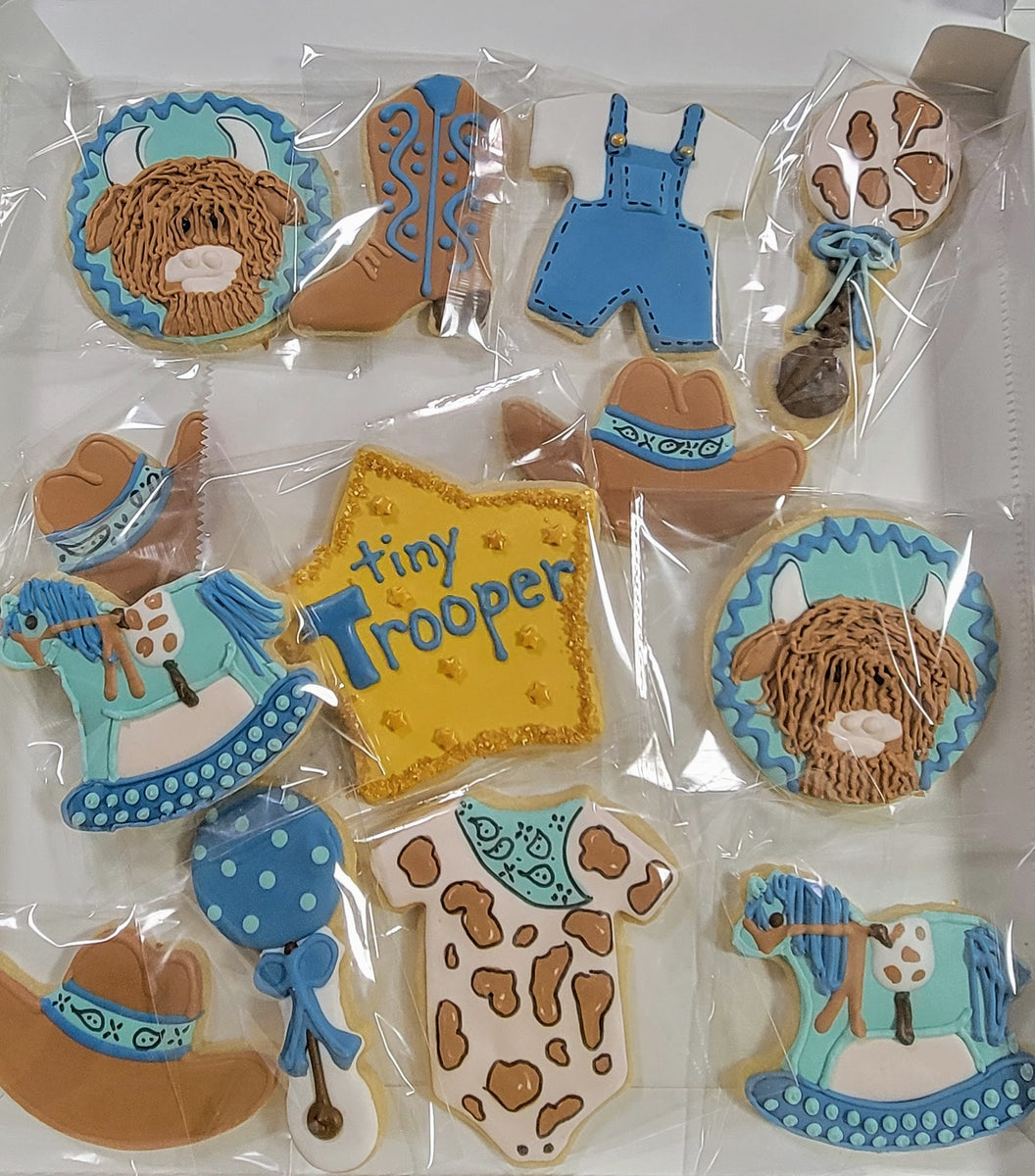 Custom Decorated Cookies - Baby Theme - Cowboy Set – 2 Sisters ...